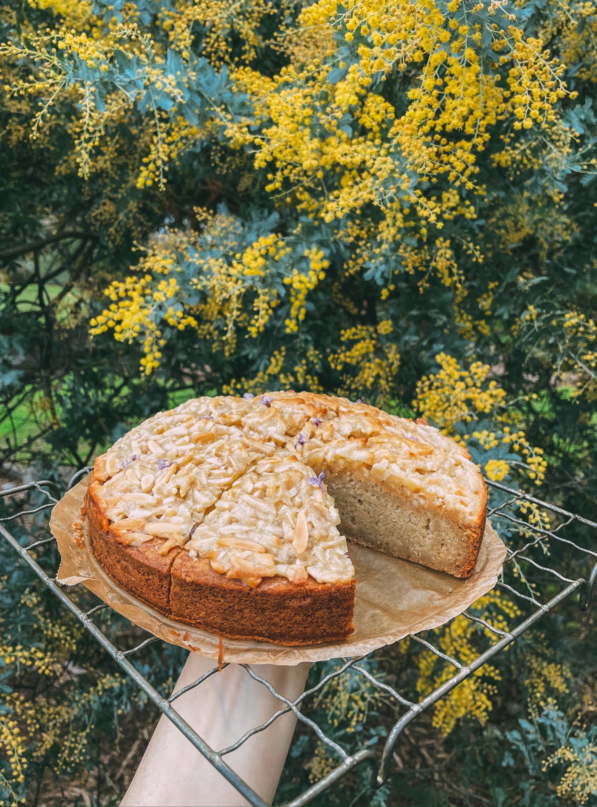 Vegan & GF Toscakaka (Swedish Caramelised Almond Cake)